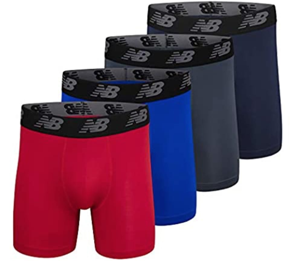 New Balance Men's Performance Boxer Briefs 4-Pack from $11 - NB3017-4